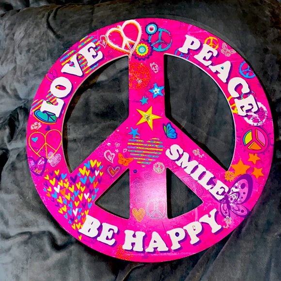Hot Pink Peace Sign